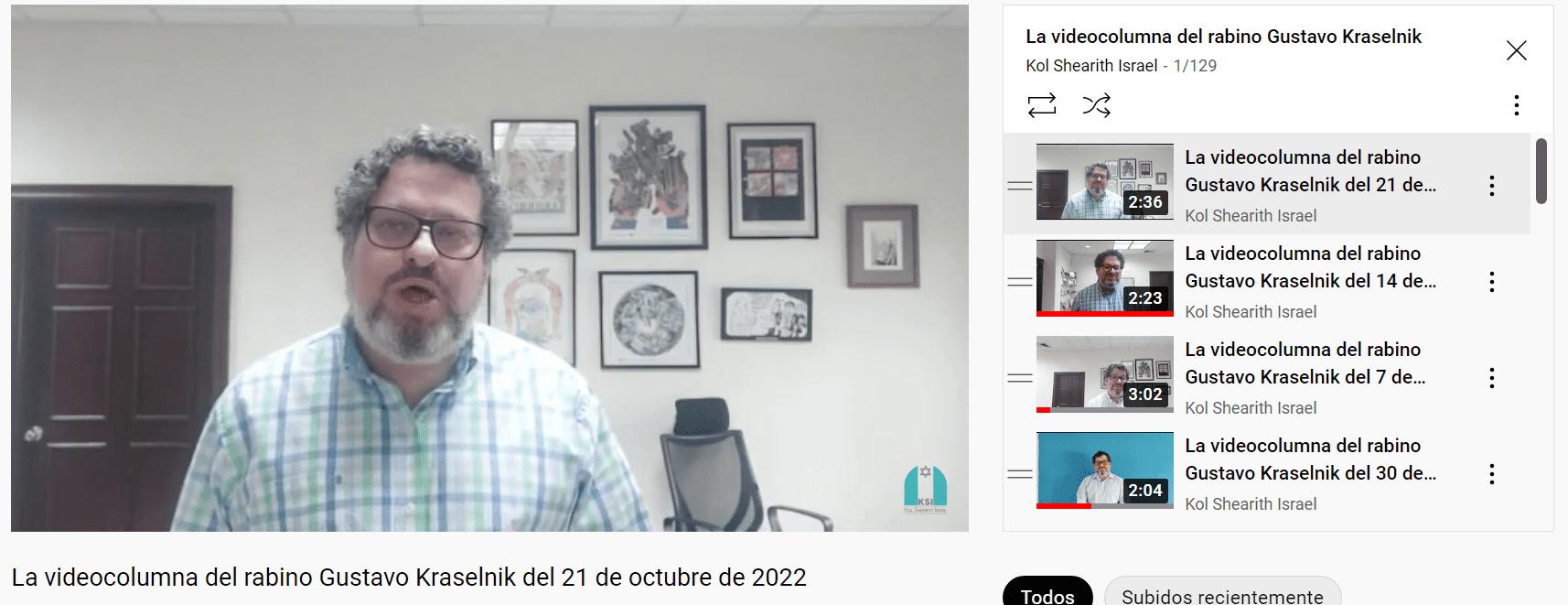 La videocolumna del rabino del 21 de octubre de 2022 - Congregación Kol ...