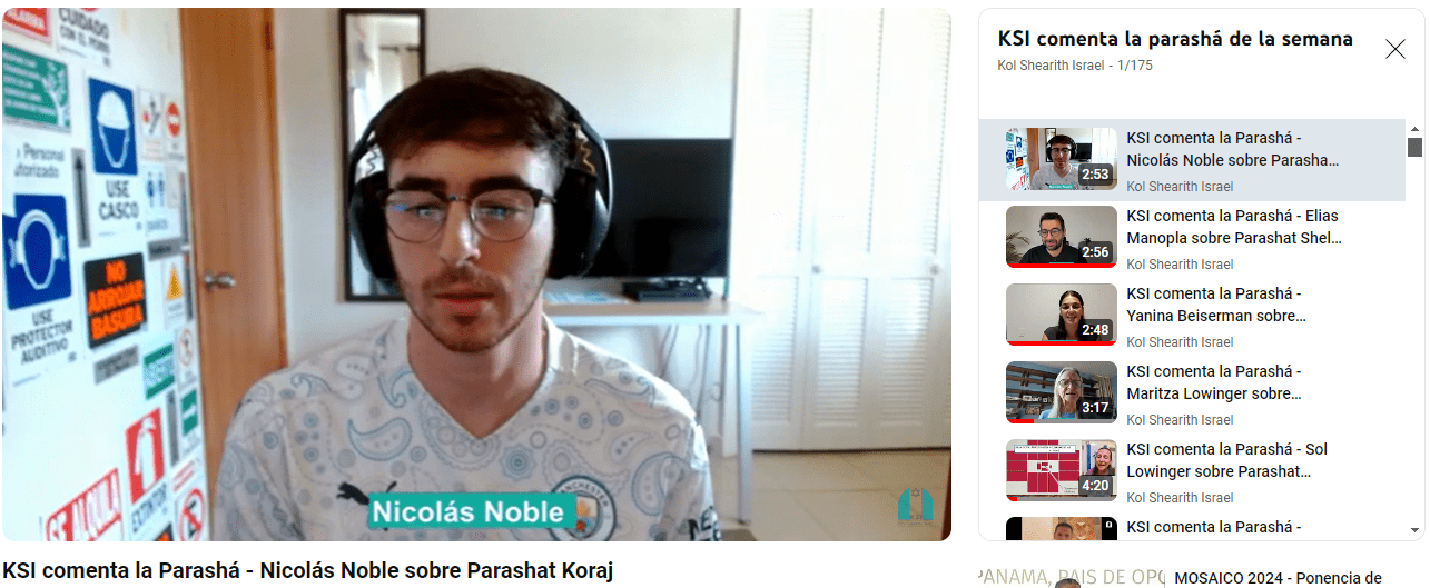KSI comenta la parashá con Nicolás Noble sobre Parashat Koraj ...